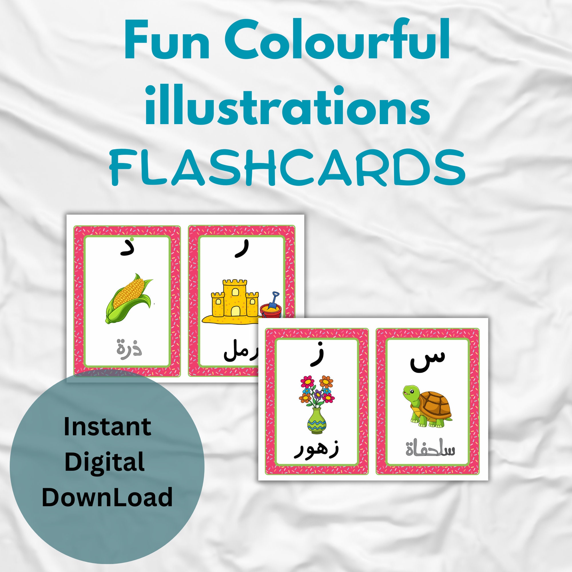 Arabic Alphabet Flashcards, Flashcards,little Muslim, Educational ...