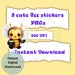 Bumblebees Stickers Clipart Bundle,cute Bees Clipart Bundle,8 Cute Bees ...