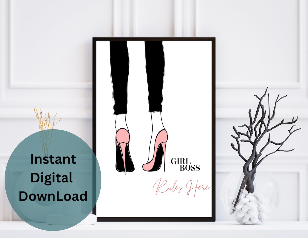Girl Boss Digital Printable Art Poster-empowerment and Inspiration Self ...