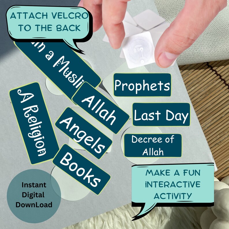 Muslim Kids Activity Book, Six Pillars of Islam,printable & Interactive ...