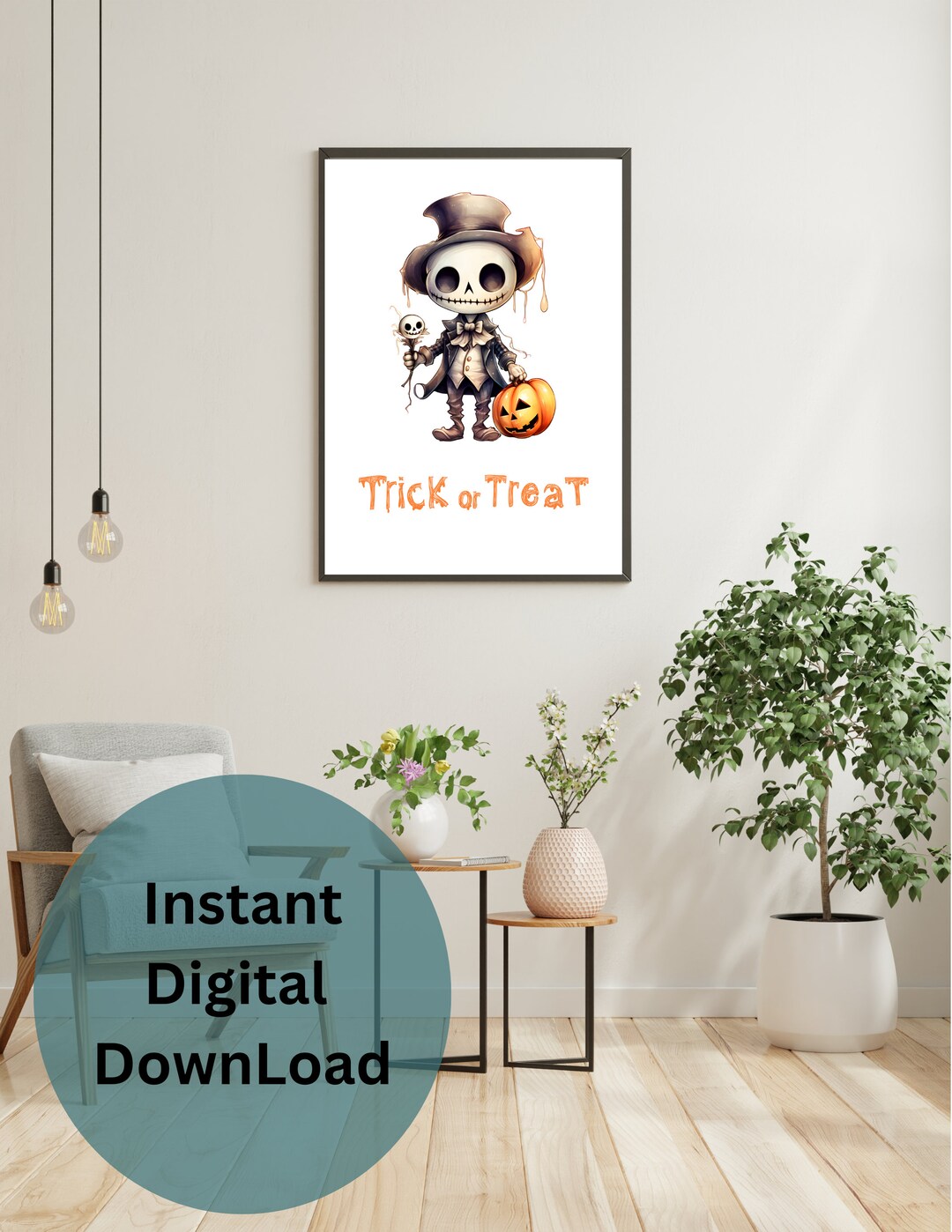 Halloween Trick or Treat Digital Art-instant Download for Spooky Fun ...