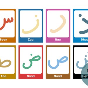 Arabic Alphabets Flash Cards, Great to Teach Kids Beginner Level Arabic ...
