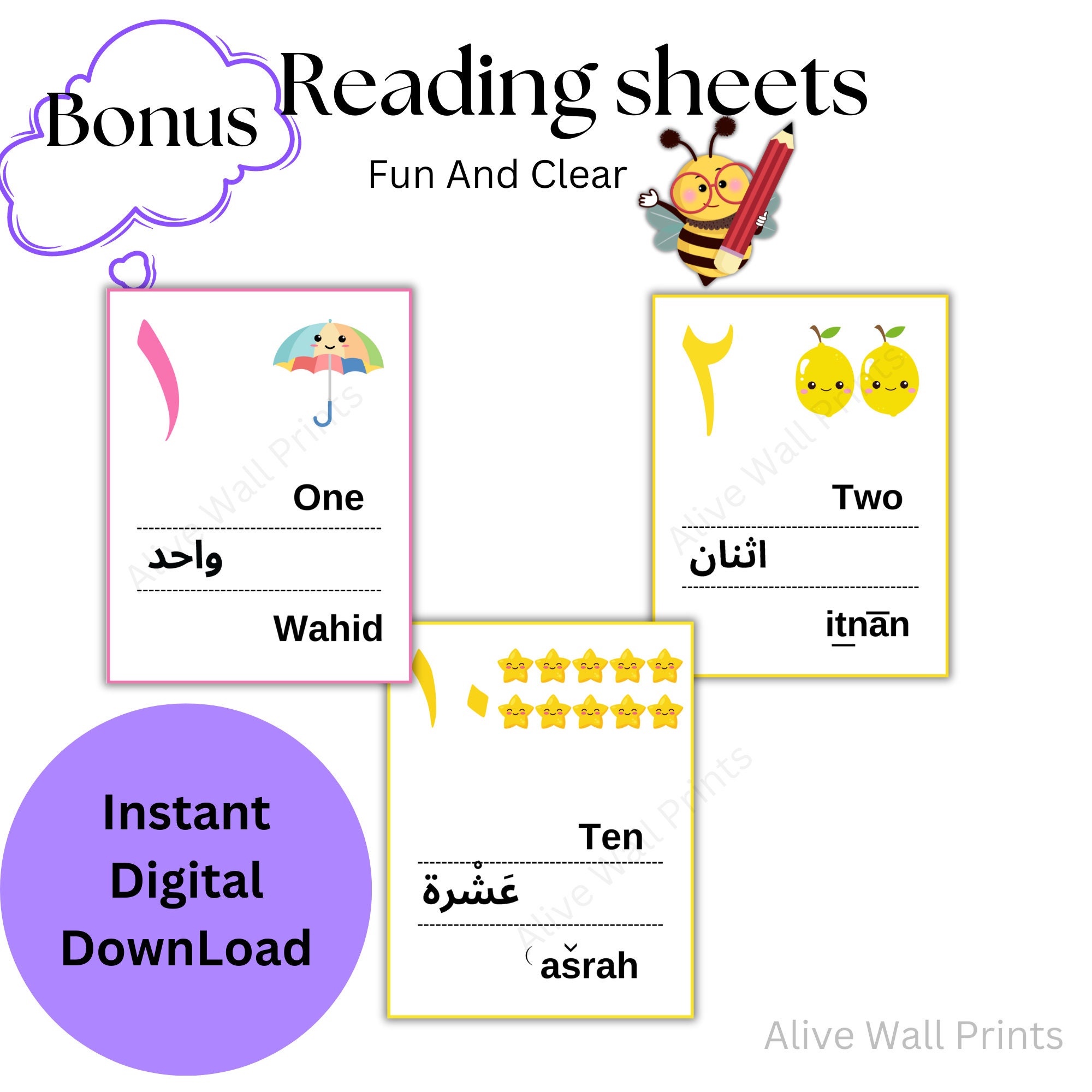 Complete Arabic Numbers Tracing Worksheets With Individual Numbers ...