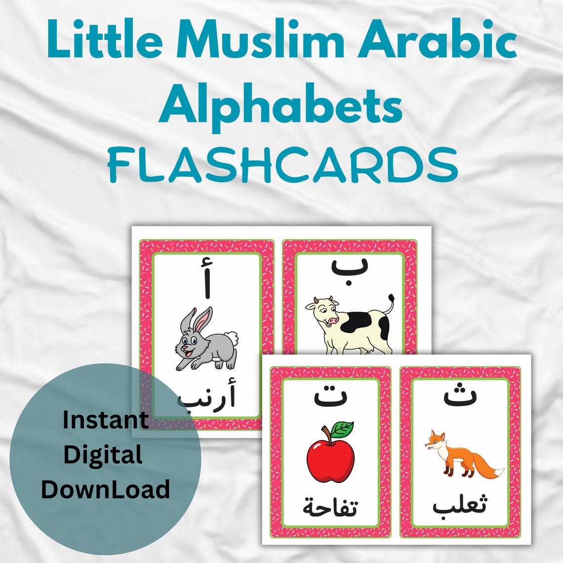 Arabic Alphabet Flashcards, Flashcards,little Muslim, Educational ...