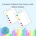 Know Your Colours 8 Flashcards & Match Game,preschool Cards ...