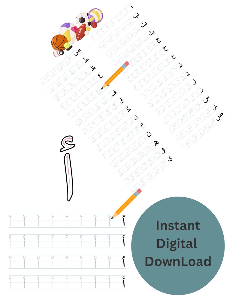 Kids Arabic Alphabets Learning Book,with Colorful Ball-educational ...