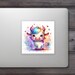 Cute Rainbow Cow Sticker,kawaii Animal Art Sticker,adorable Cow With ...