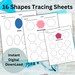 Preschool Shapes Flashcards, Tracing Worksheets, Matching Game, Mega ...