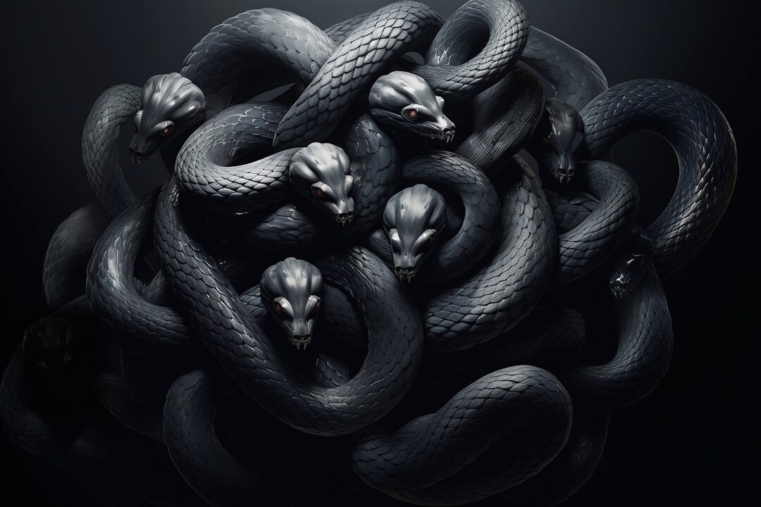 Serpent Artwork, Occult Artwork, Gallery Art Print, Uroboros Art ...