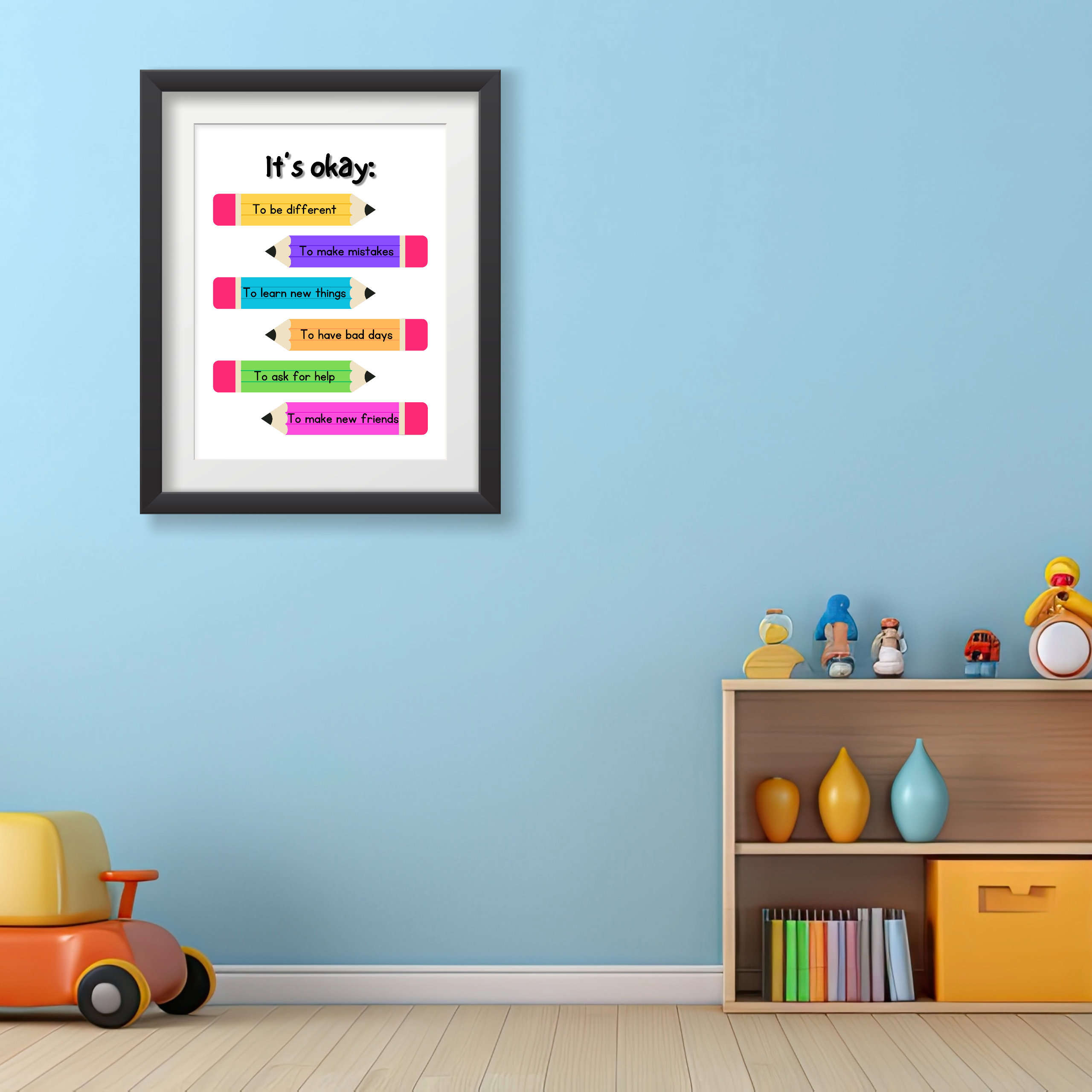 Positive Affirmations for Kids, Motivational Poster, Classroom Art, It ...