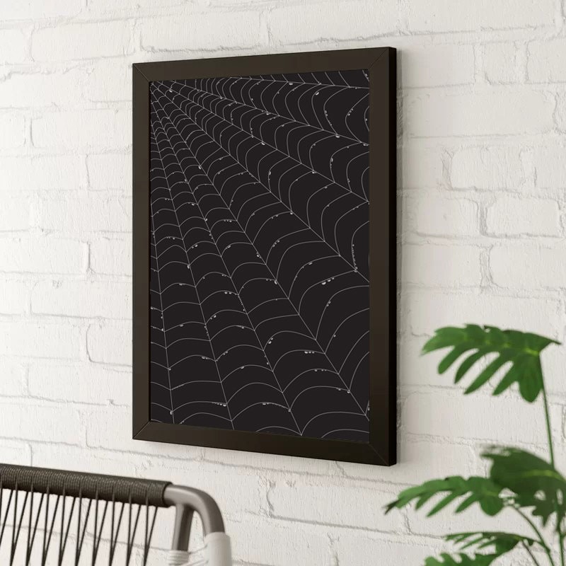 Spider Web Print Web With Dew Wall Art Spider Printable Fall Wall Art ...