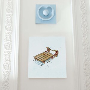 Sled Art Print: Snowy Christmas Decor (digital Download) - Etsy