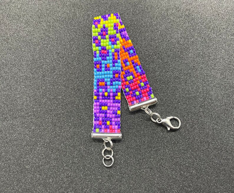 Children's Size Rainbow Cheetah Print Beaded Bracelet - Etsy