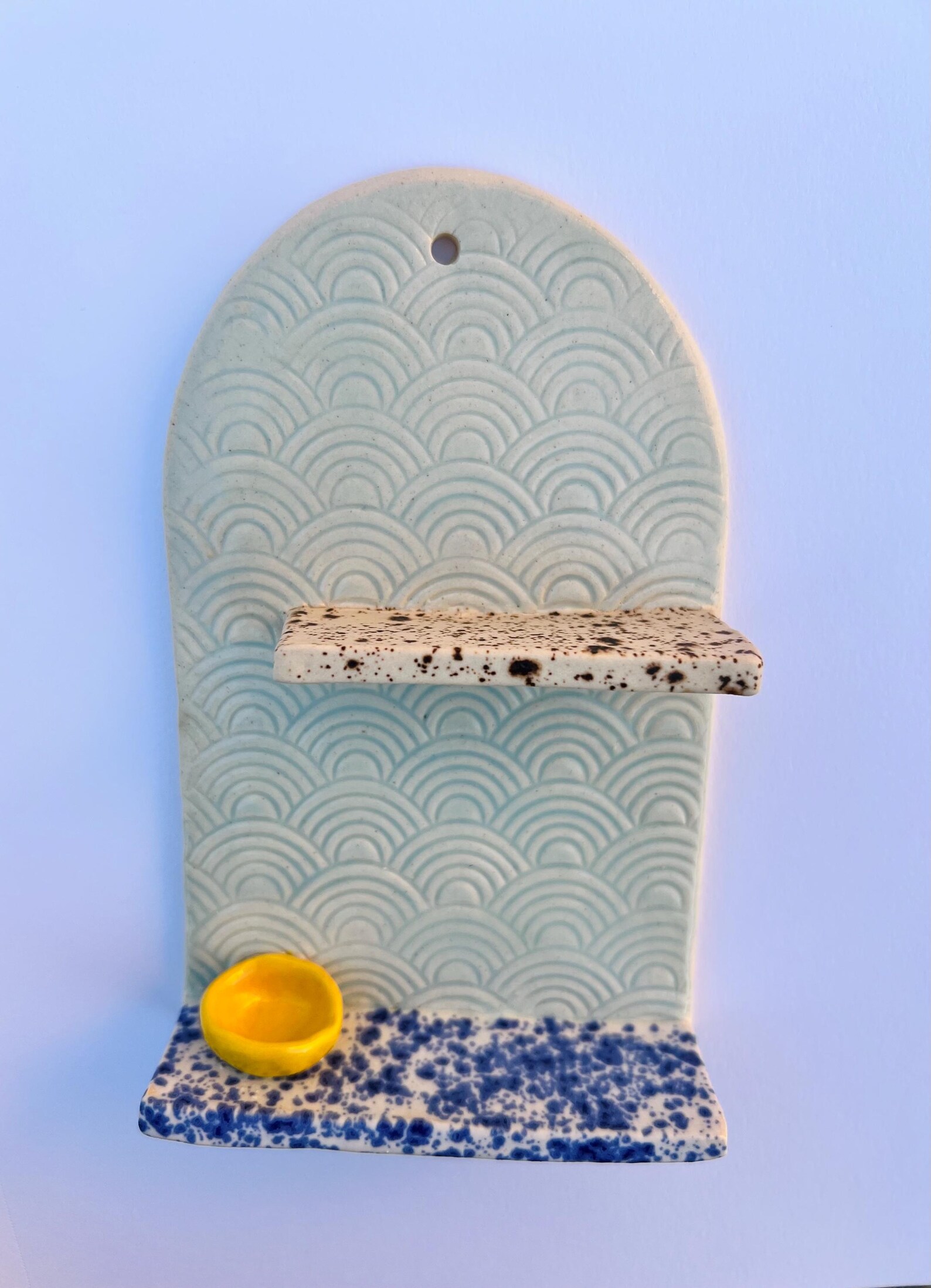 Wave Wall Ceramic Shrine / Ufo Alien Altar / Wall Sconce / Handmade ...