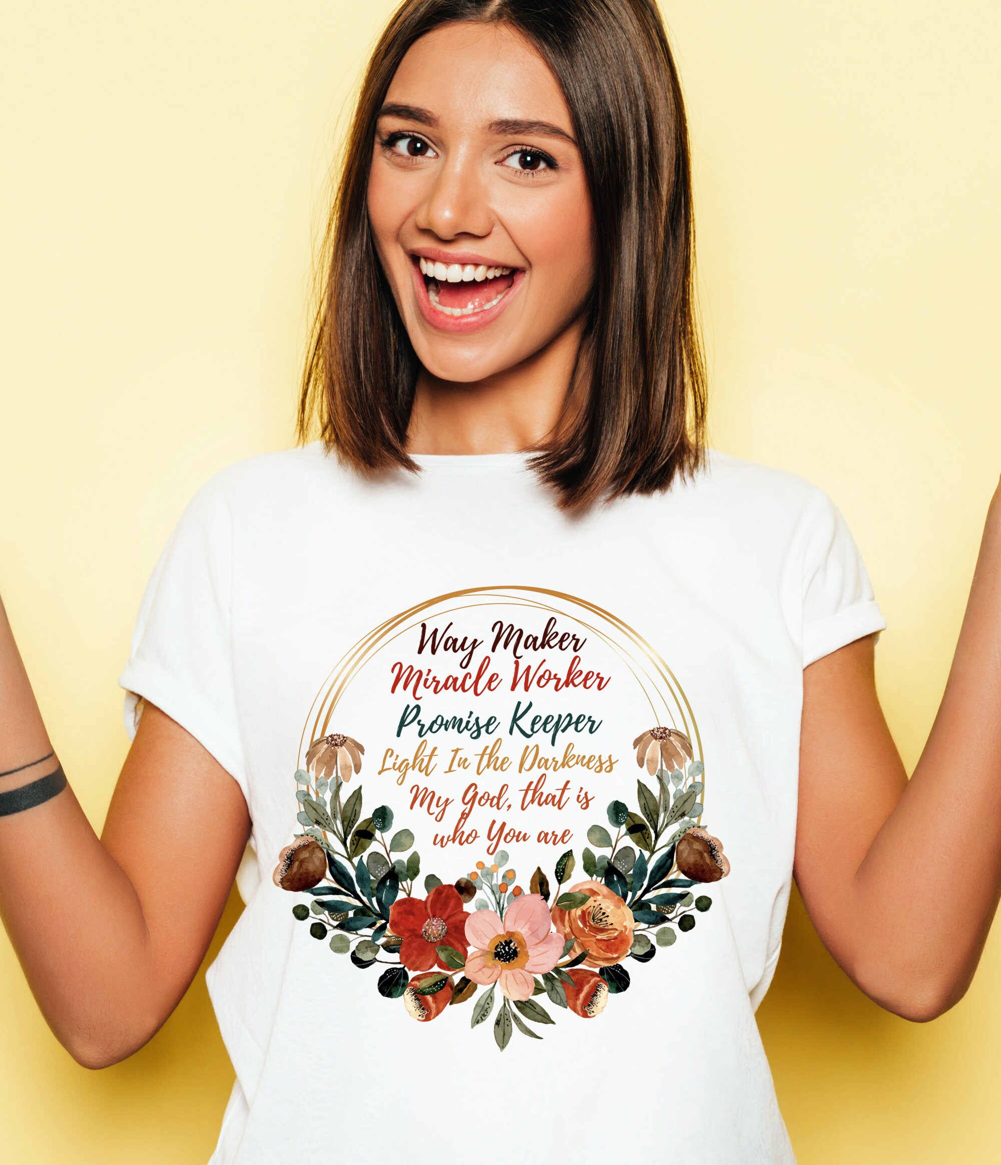 Way Maker Miracle Worker Floral PNG - Digital Download - Christian ...