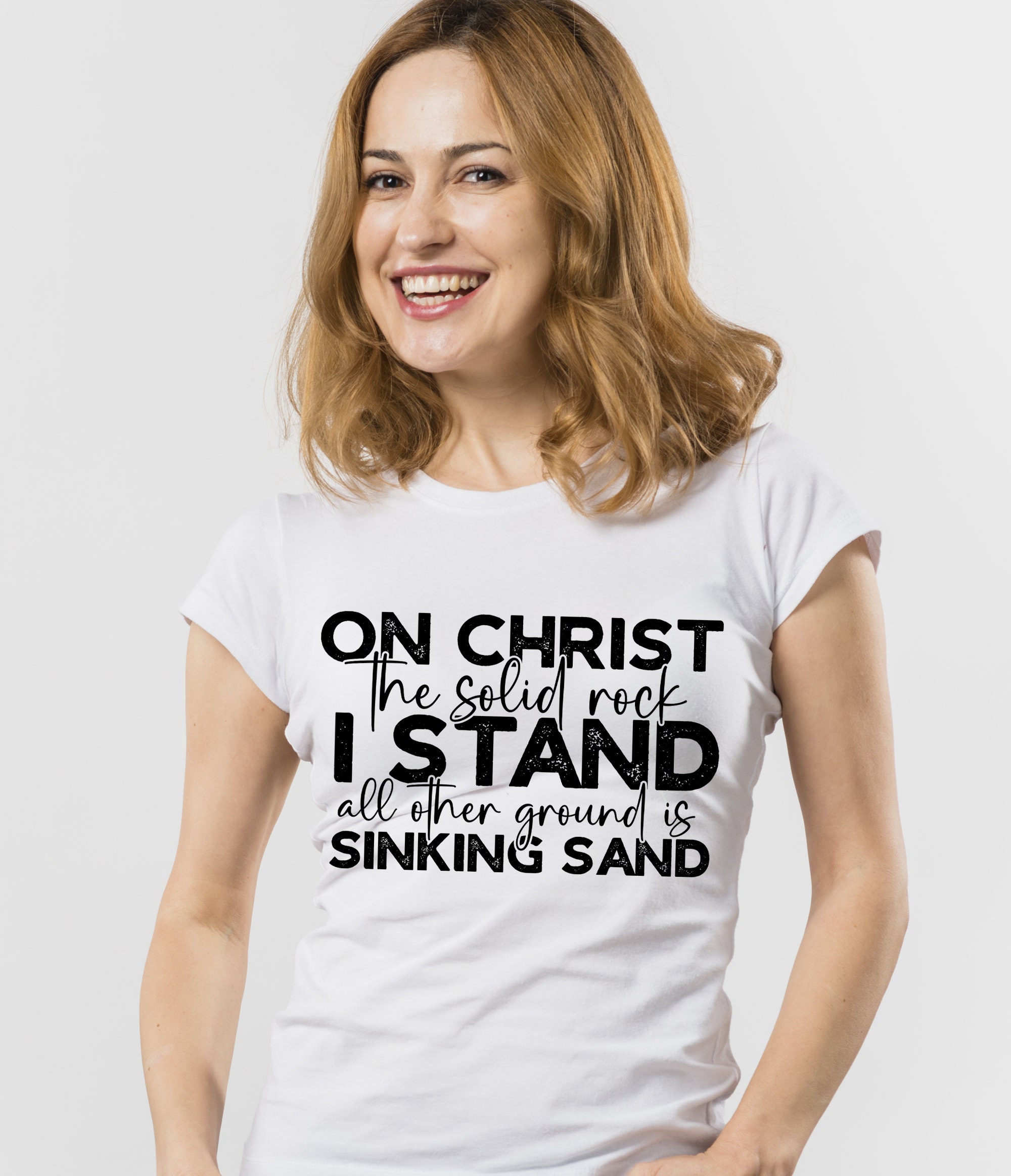 On Christ the Solid Rock I Stand PNG - Digital Download - Christian ...