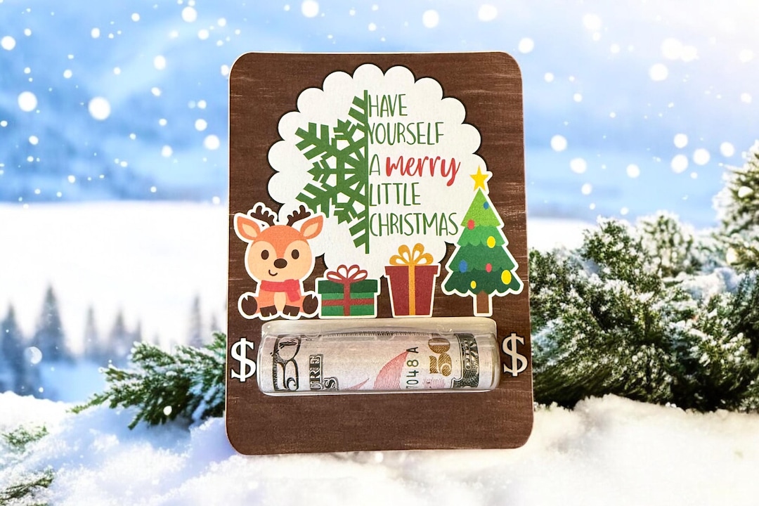 Merry Christmas Money Card Holder for Christmas Stocking Stuffer or ...