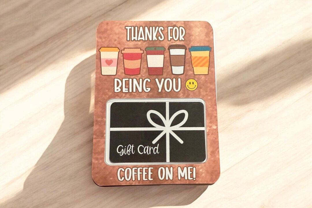 Coffee Gift Card Holder - Etsy