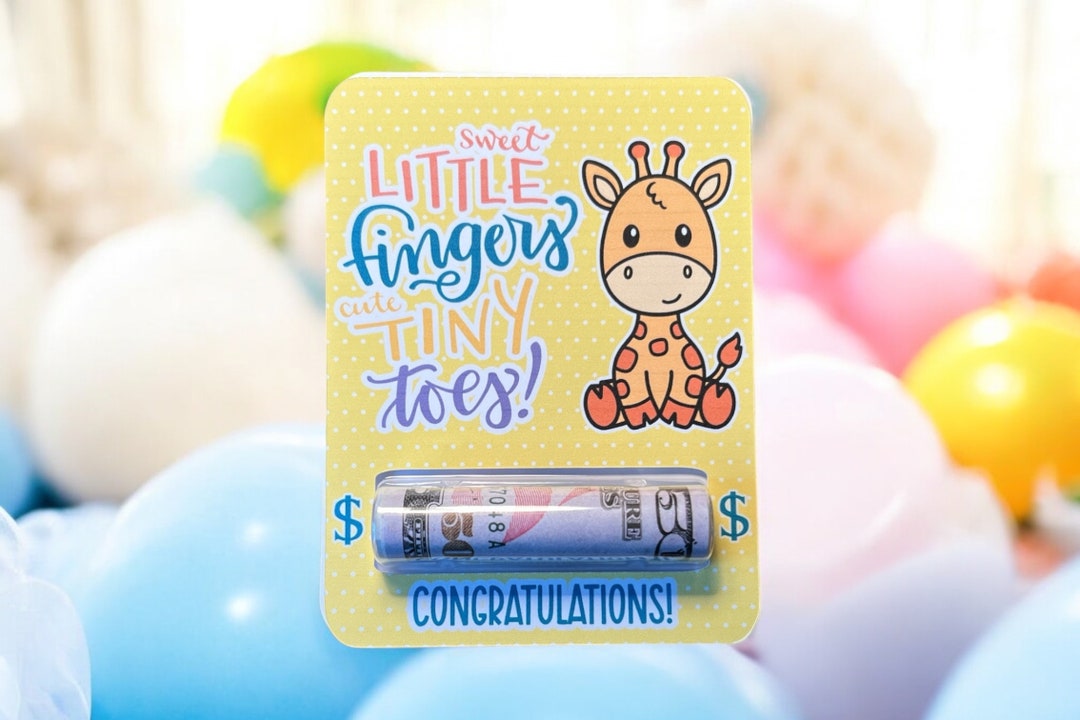 Baby Money Card Holder Yellow Baby Giraffe-money Card Holder - Etsy