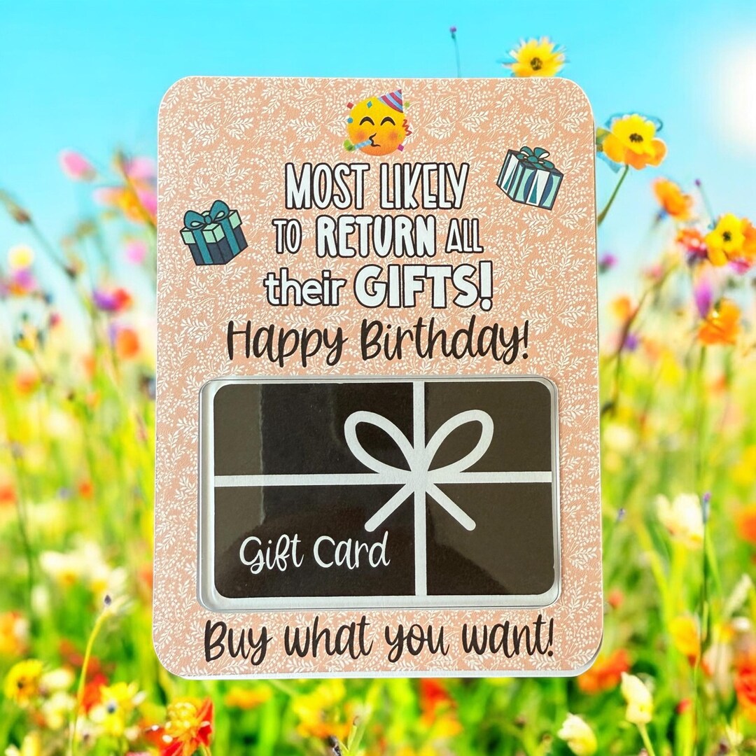Birthday Gift Card Holder Funny, Unique Birthday Card, Gift Card Holder ...