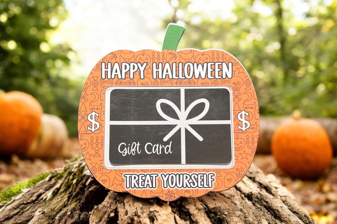 Halloween Gift Card Holder Halloween Pumpkin Shaped Card Happy ...