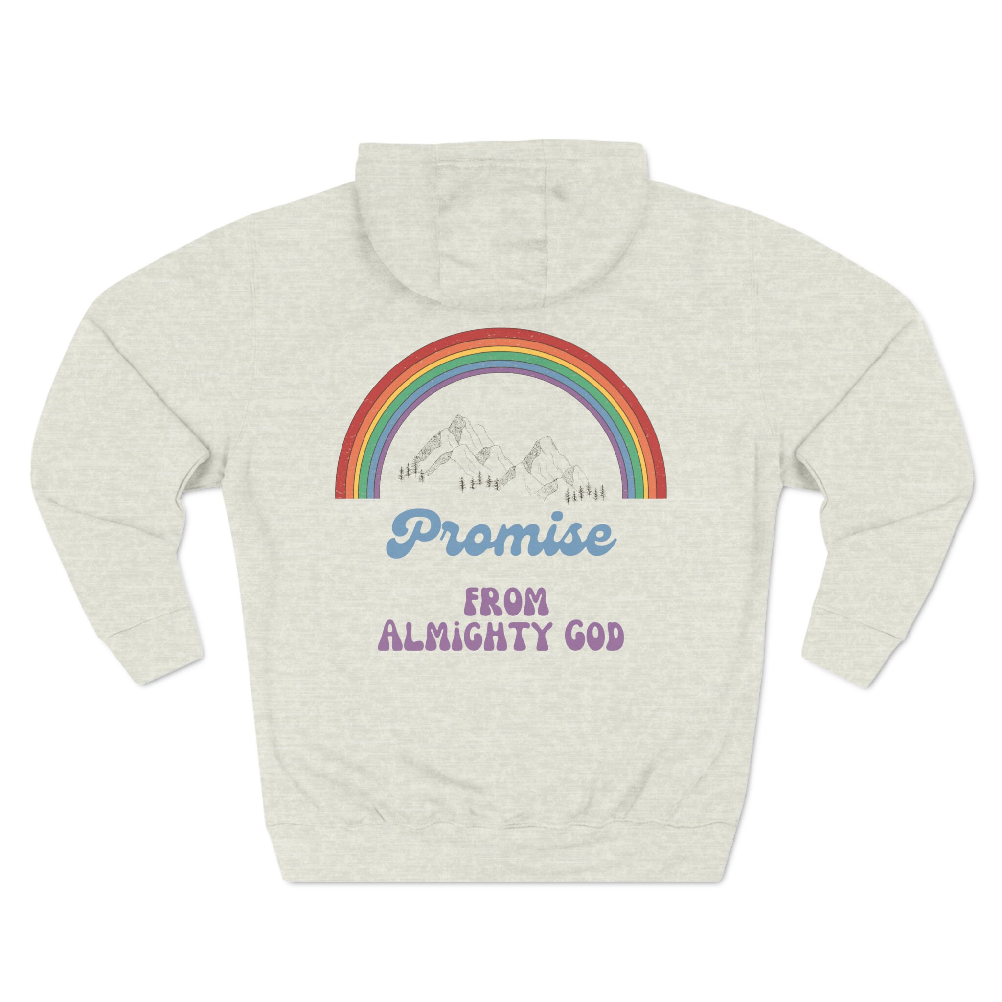 Almighty God's Promise Three-panel Fleece Hoodie, Christian Streetwear ...