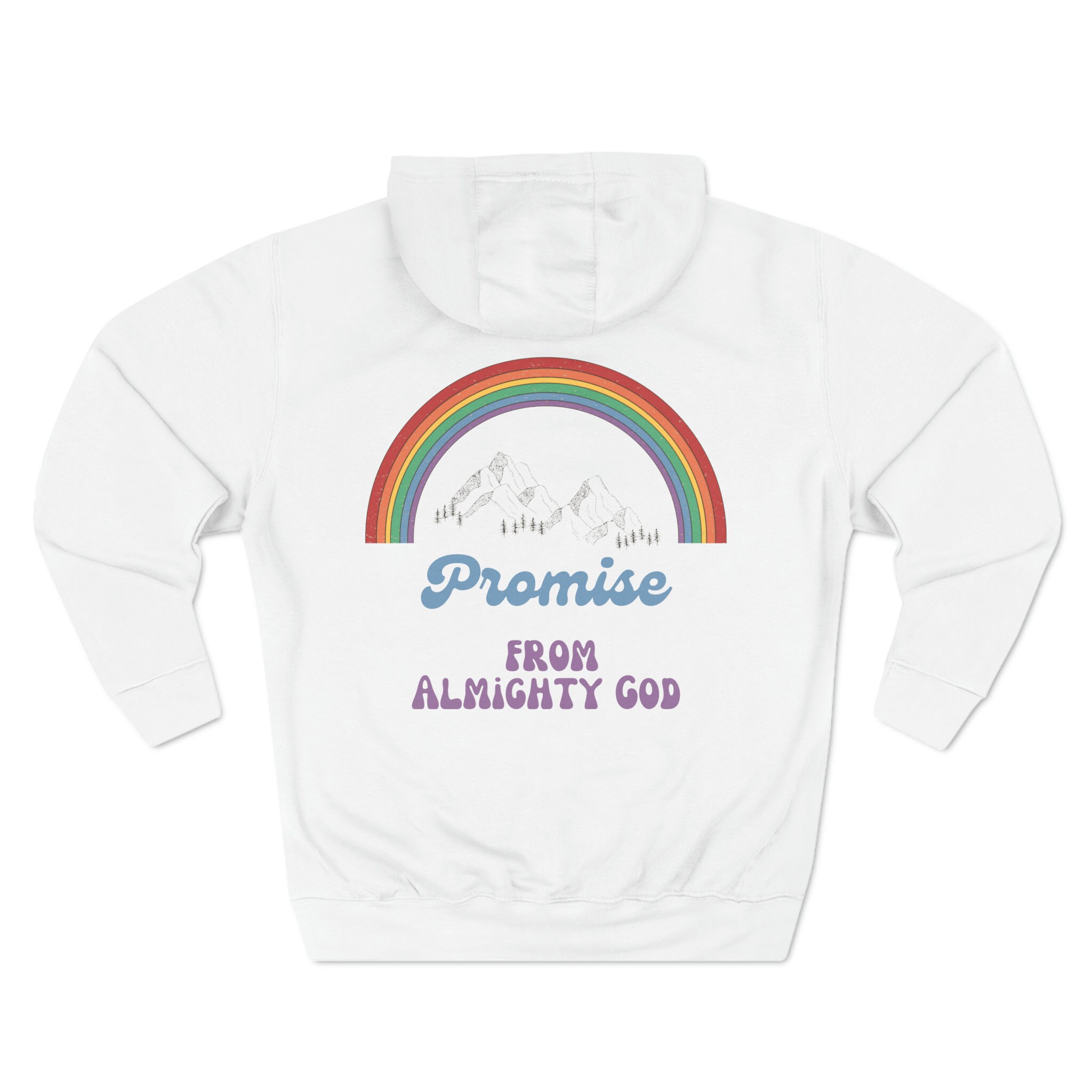 Almighty God's Promise Three-panel Fleece Hoodie, Christian Streetwear ...