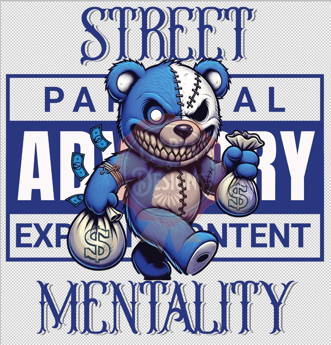 Blue Bear Png File - Etsy