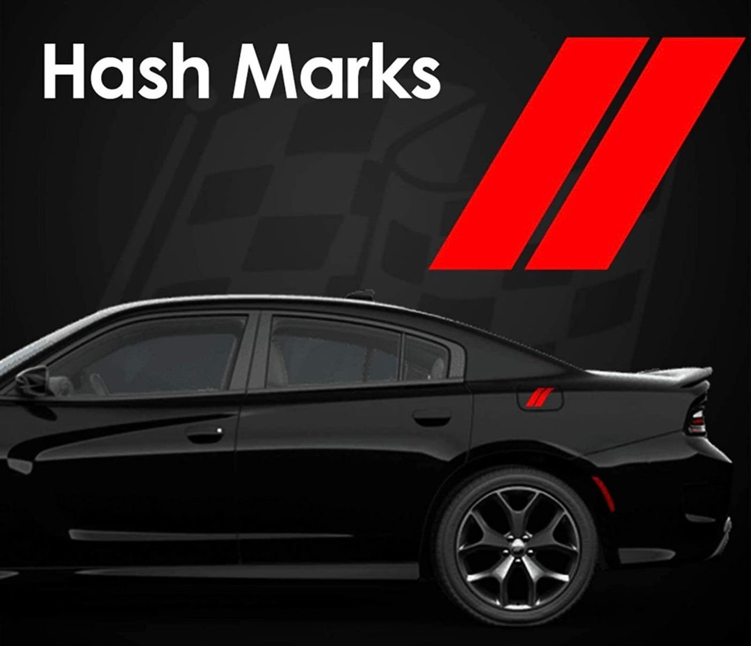 Charger Gas Door Hash Mark Decal - Etsy