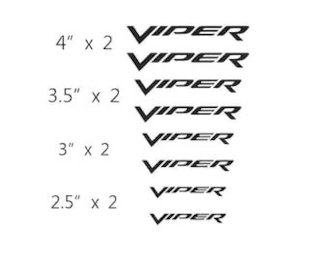 Viper Brake Caliper Decal - Etsy