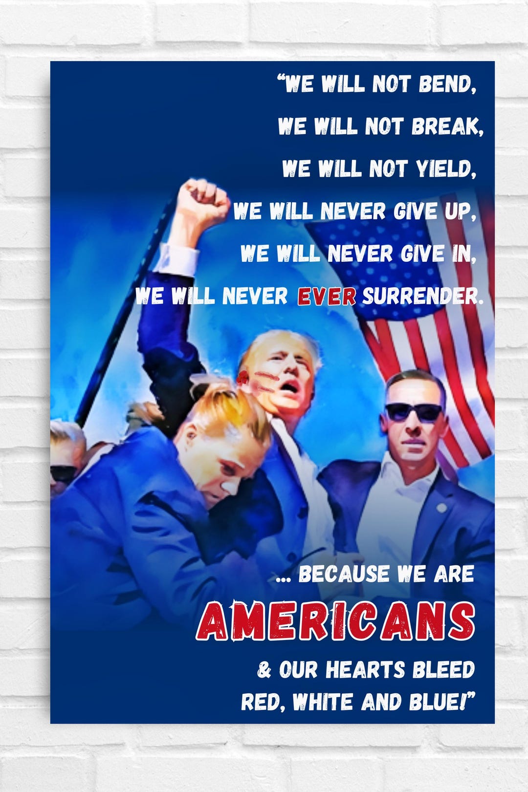 Trump Assassination Iconic Image Digital Download for Wall Prints ...