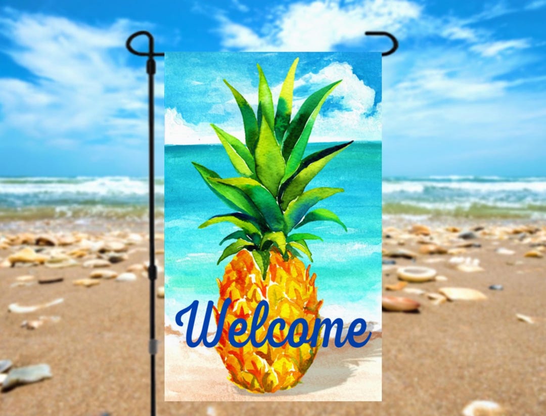 Summer Flags for Garden, Welcome Garden Flag Summer, Beach Flag ...