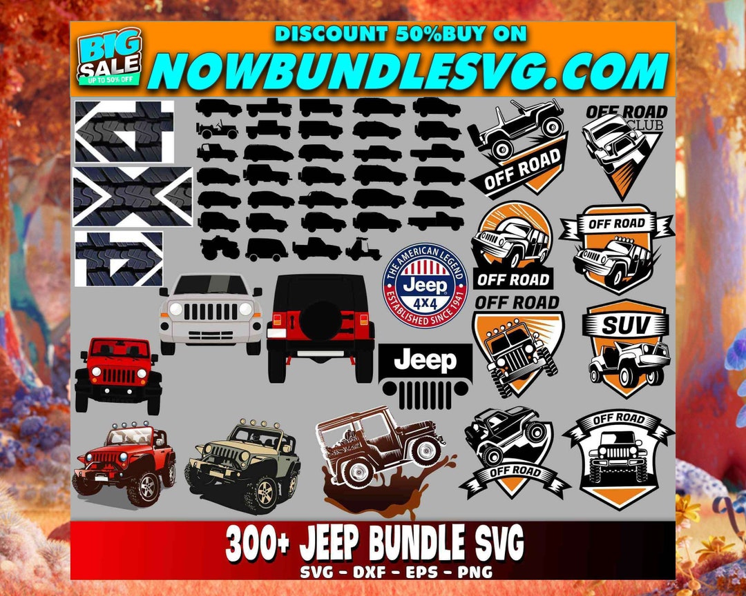 300 Jeep Bundle Svg Jeep Png Different File Types - Etsy