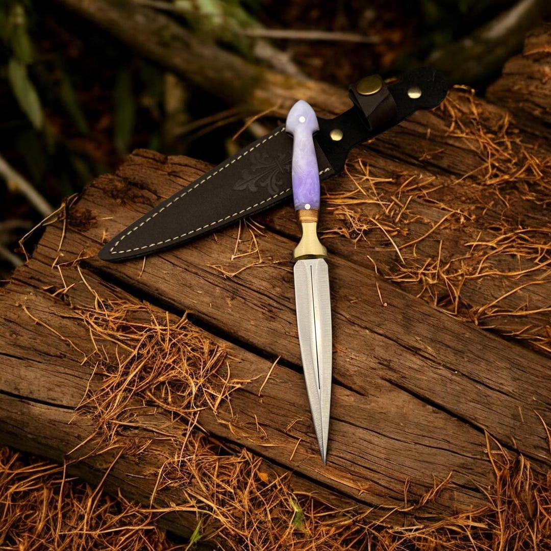 Authentic Handcrafted Dagger With Sheath, Custom Outdoor Double Edge ...