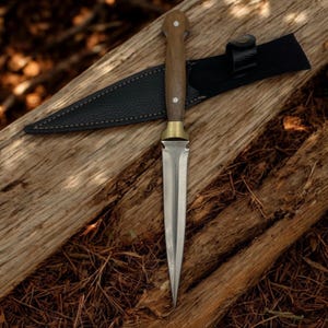 Authentic Handcrafted Dagger With Sheath, Custom Outdoor Double Edge ...