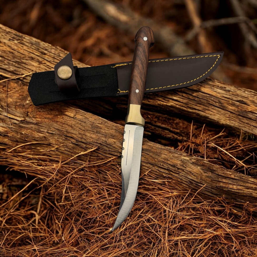 Handcrafted Mini Belt Knife: Walnut Handle, Stainless Steel Blade ...