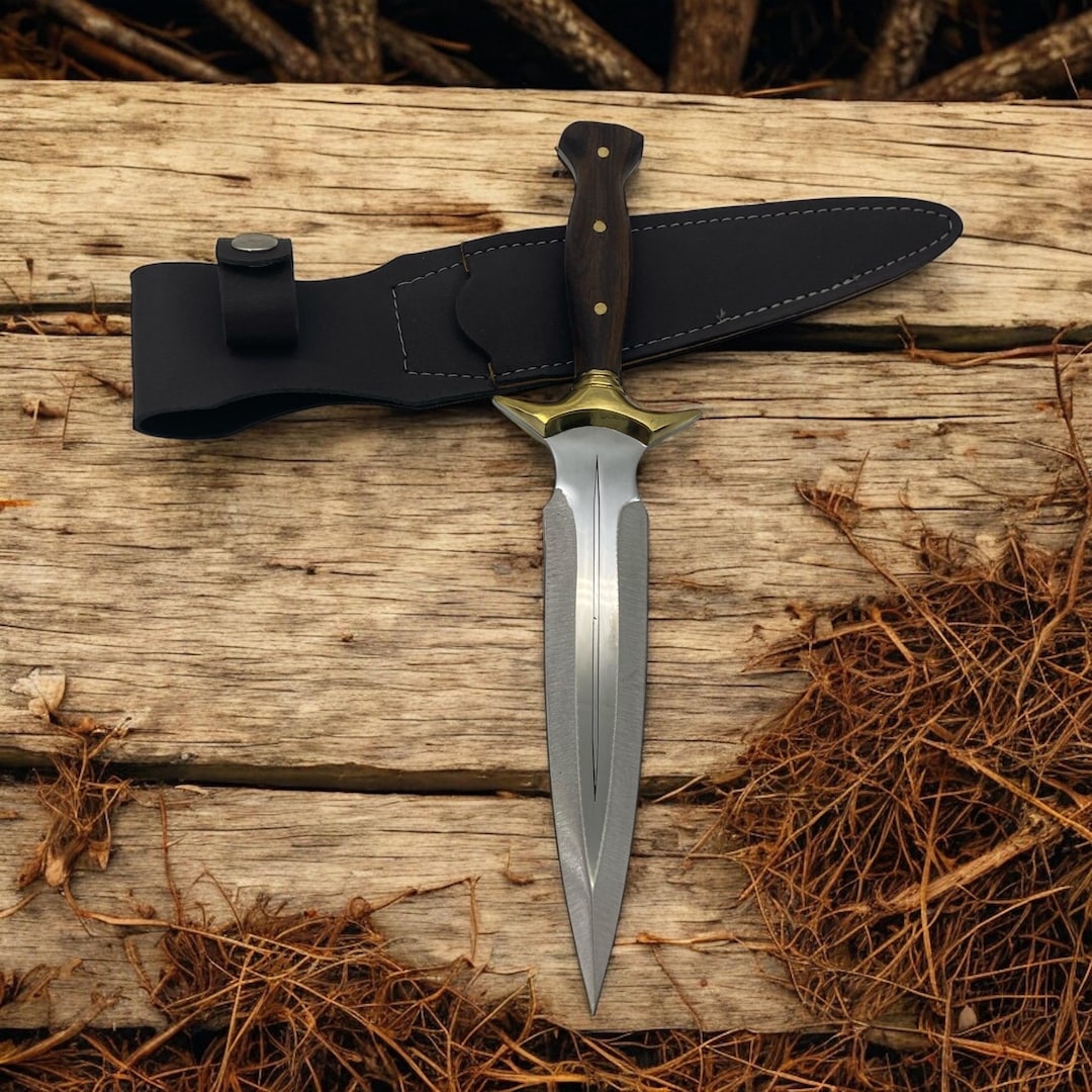 Historical Viking Dagger With Walnut Handle,medieval Style Decorative ...