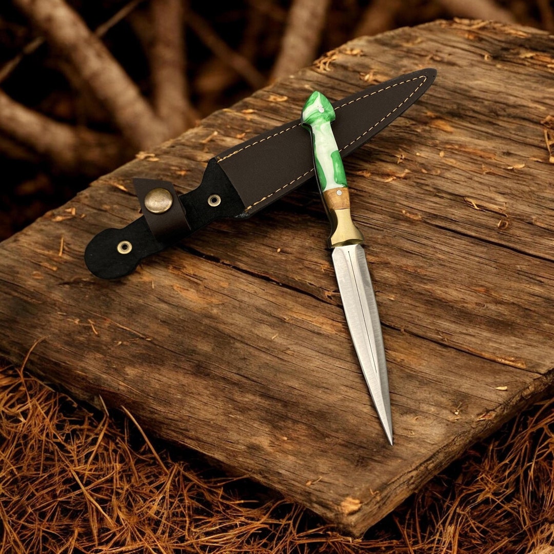 Personalized Engraved Ritual Dagger Knife With Resin&deer Antler Handle ...