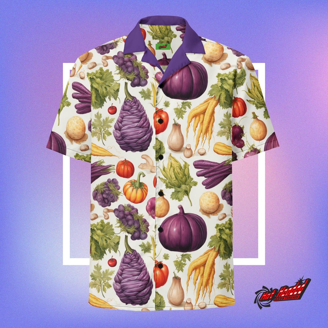 Vegetable Button Shirt Whimsical and Unique, Express Your Love for ...