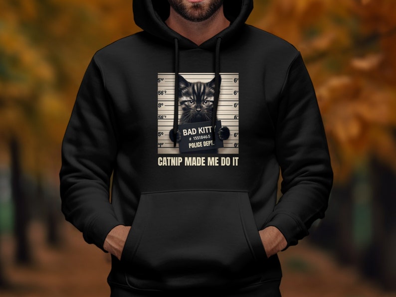 Funny Cat T-shirt, Bad Kitty Shirt, Catnip Made Me Do It, Cute Cat ...