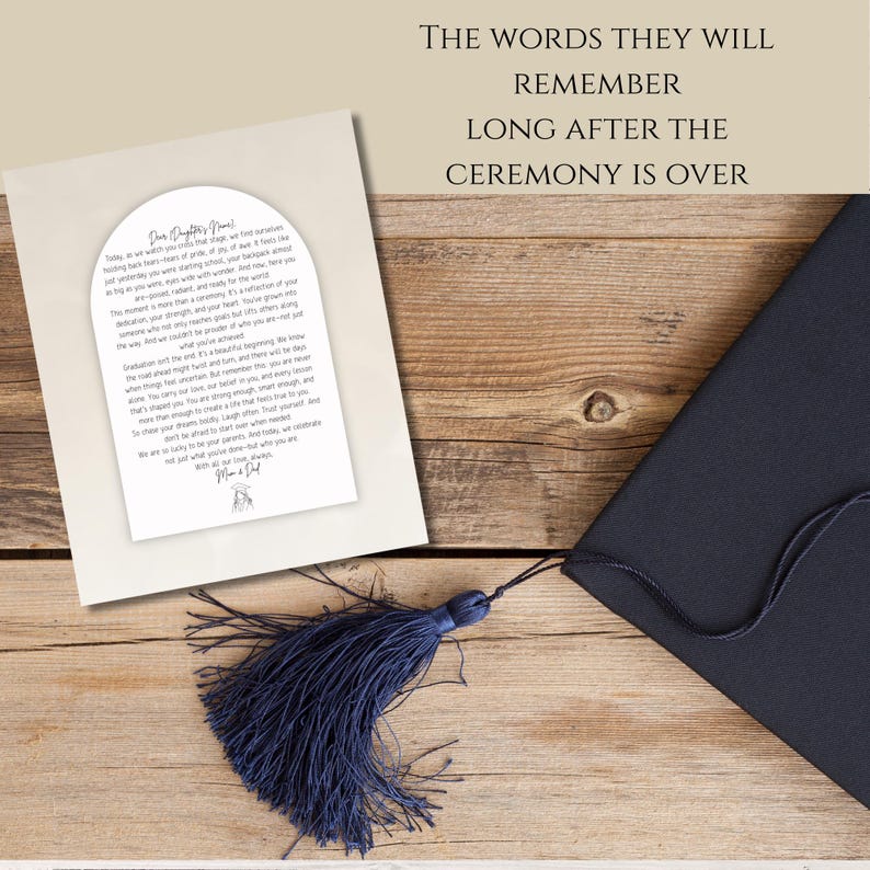 Graduation Letter to Daughter From Parents | Heartfelt Printable Gift ...