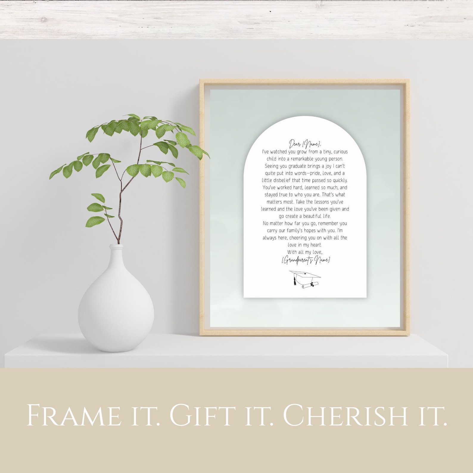 Graduation Letter From Grandparent | Printable Gift for Grandchild ...