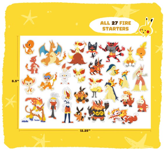 Pokemon Fire Starters Evolutions