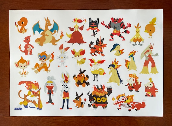 Pokemon Fire Starters Evolutions