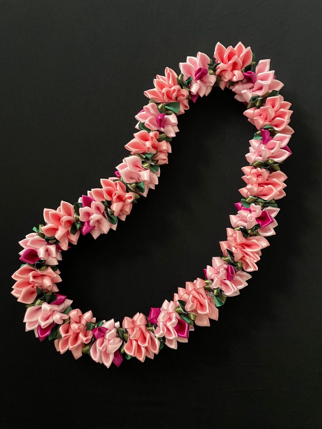 Pretty in Pink Ribbon Lei - Etsy
