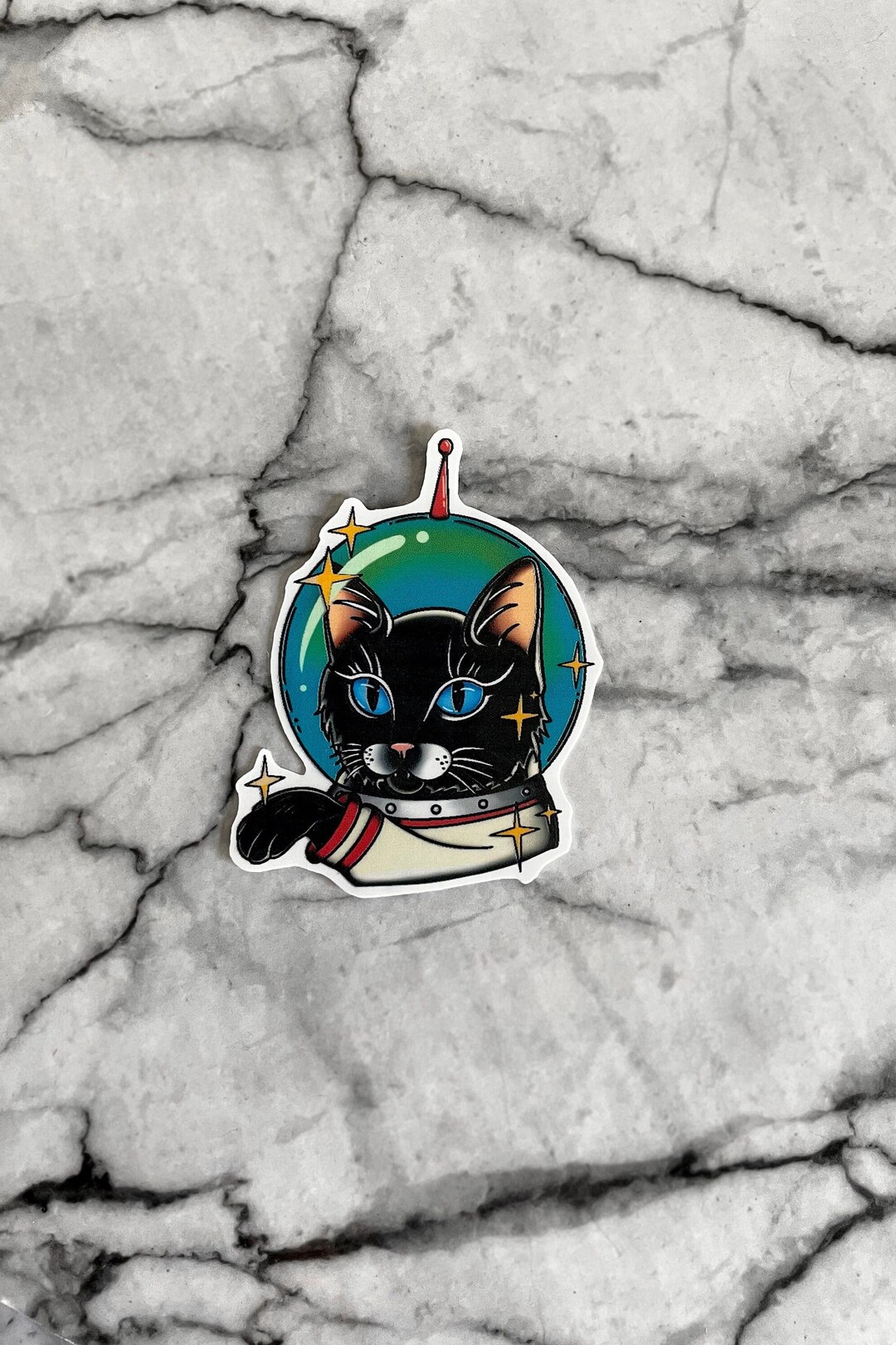 Space Cat Sticker, Astronaut Cat, Vinyl Sticker, Laptop Sticker, Tattoo ...