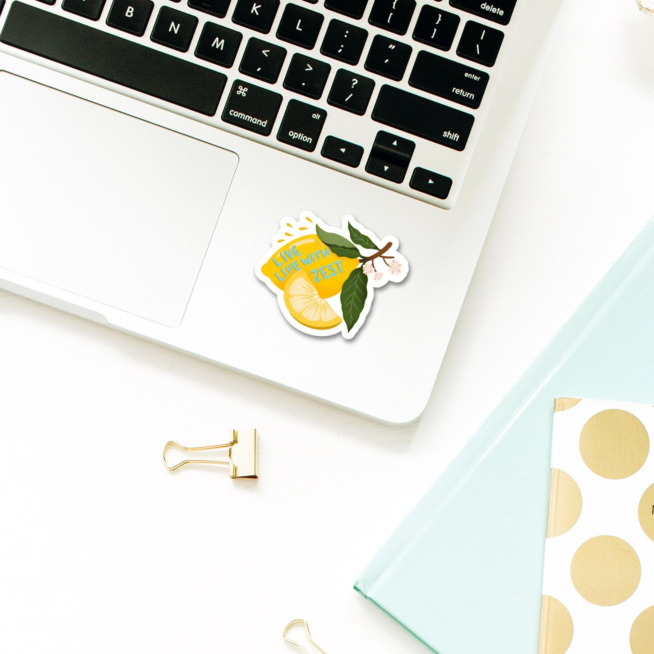 Live Life With Zest Sticker, Vinyl Sticker, Laptop Sticker, Matte ...