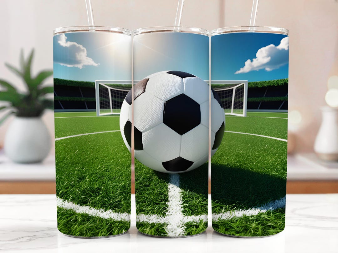 Soccer Ball 20 Oz Skinny Tumbler Digital Design for Sublimation: Soccer ...
