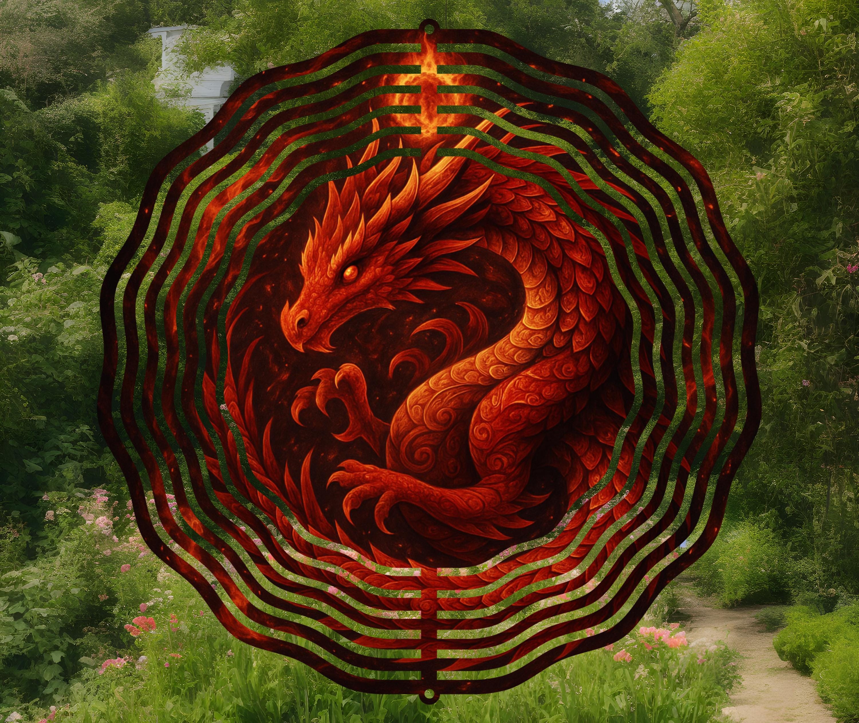 Dragon Wind Spinner Png, Mystical Dragon Windspin Digital Design for ...