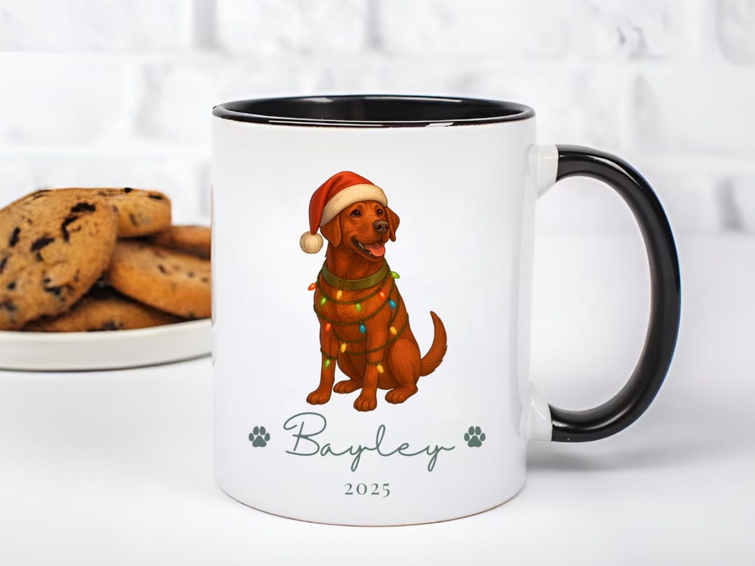 Custom Red Fox Labrador Mug, Personalized Lab Dog Coffee Cup, Red Lab ...